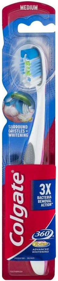 Amazon.com : Colgate 360 Whole Mouth Toothbrush, Adult Soft Toothbrush ...