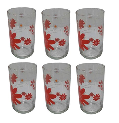 TGI Creation Air India Design Mineral Glass set (6 Pc Glass ...