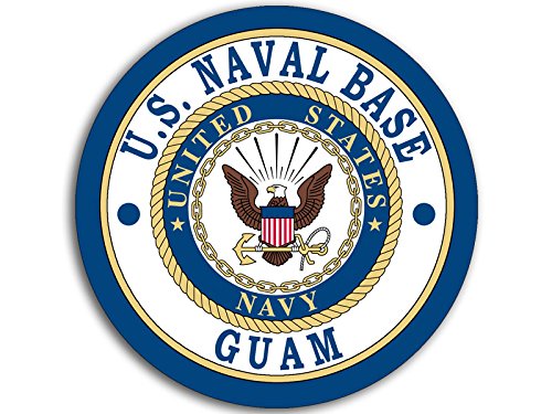 Amazon.com - Round US Naval Base Guam Seal Sticker (Logo Insignia ...