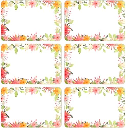 Amazon.com : 180 PCS Flowers Name Tags Stickers, Watercolor Spring ...