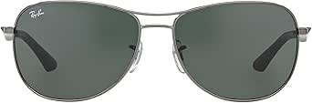 Amazon.com: Ray-Ban Men's RB3519 Aviator Sunglasses, Gunmetal/Green, 59 ...
