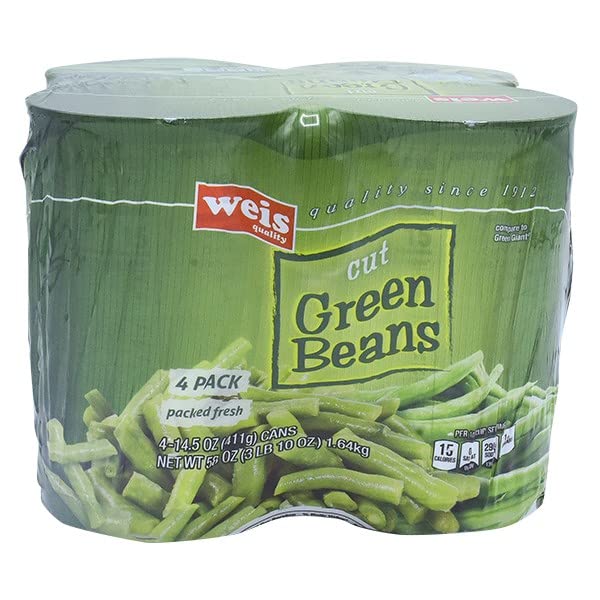 Amazon.com : Weis Quality, Cut Green Beans 4Count Cans, 58 Ounce ...