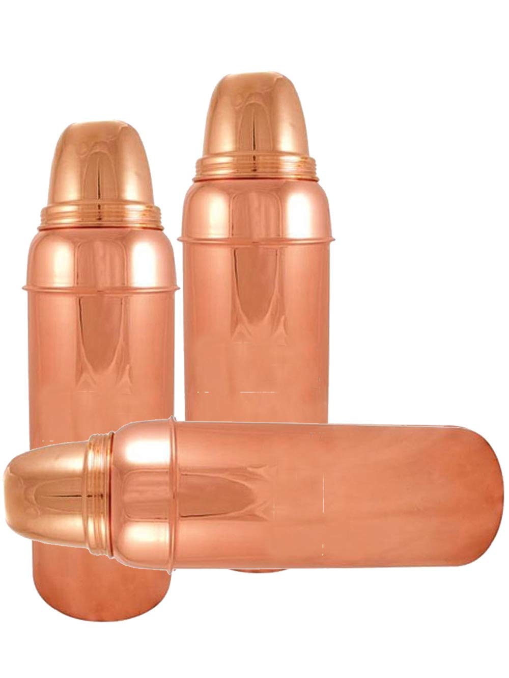 Buy AAO JI Simple 1 Litre Three Plain Thermos Copper Bottles Online at ...