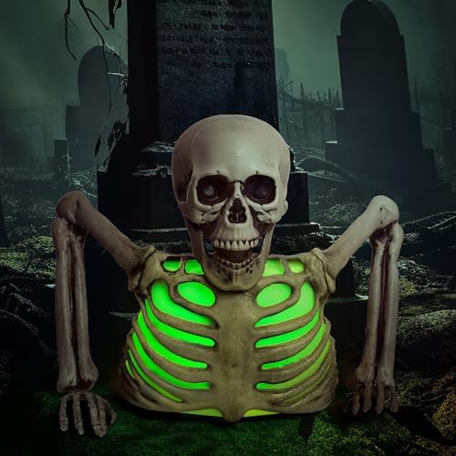 Amazon.com: Presence Halloween Skeleton with Different Light Colors ...