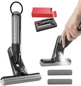 Amazon.co.jp: Mini Spray Mop for Countertop Cleaning, Semi-Automatic ...