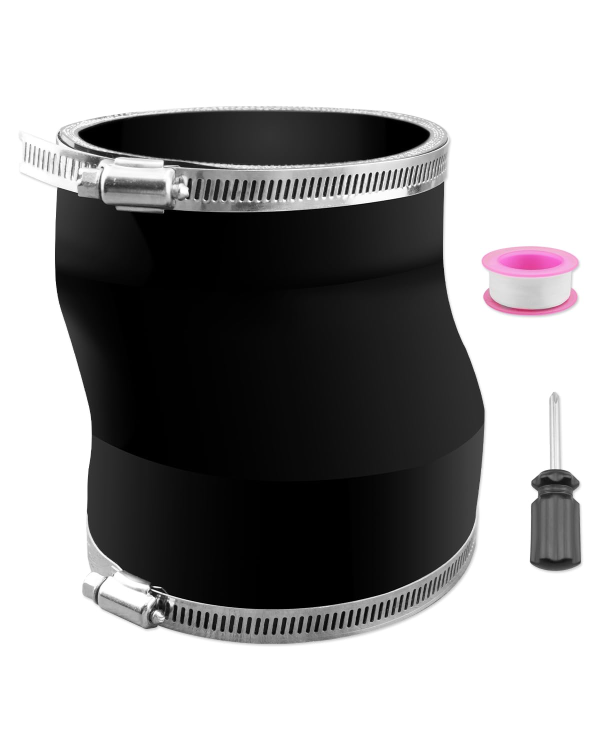 Snapklik.com : Rubber Round To Oval Duct Connector