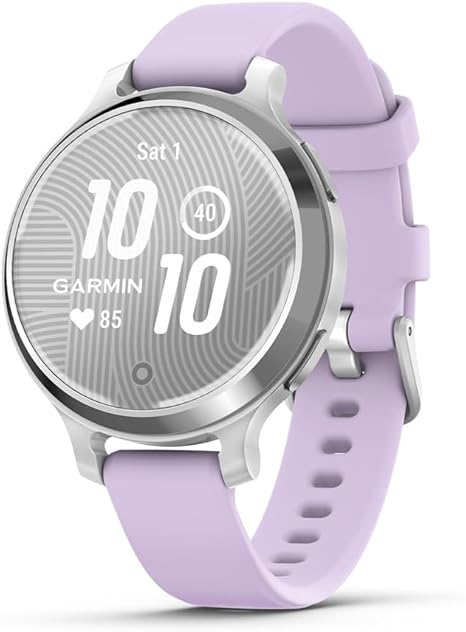 Garmin Lily 2 Active, GPS smartwatch, Silver with Jasmine Silicone Band ...