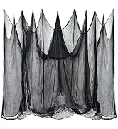 Amazon.com: ZeeDix Halloween Black Creepy Cloth 85in x 100ft Giant ...