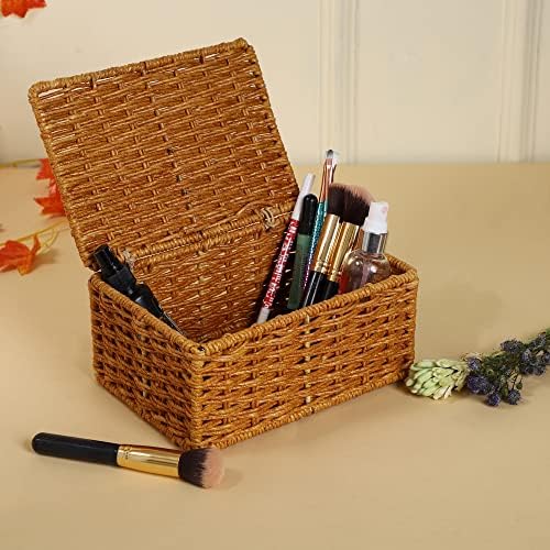 AKWAY wicker water hyacinth kauna grass bamboo cane Storage Basket with ...