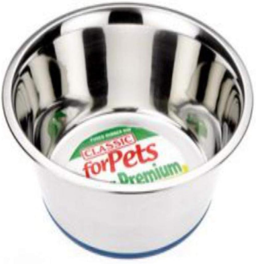 Classic Pet Products Non-Slip Stainless Steel Dish (2500 ml - 250 mm, 9 ...