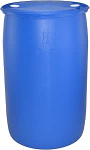 220 Litre Plastic Blue Tight Head Storage Barrel with Bungs & BUNG ...