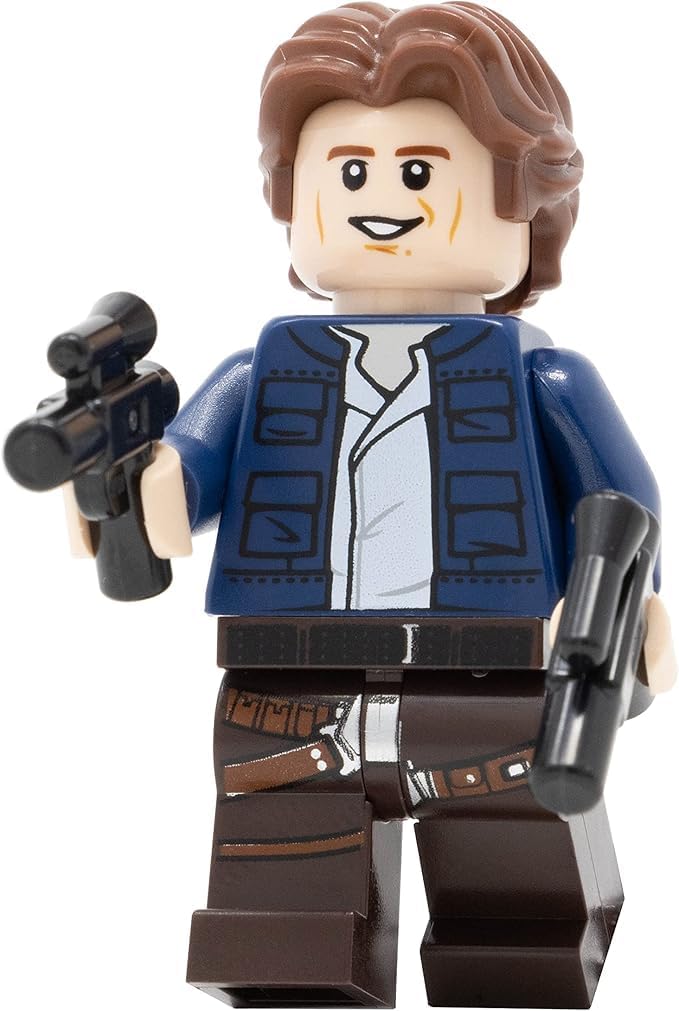 Amazon.com: LEGO Star Wars: Han Solo Minifigure with Wavy Hair and Twin ...