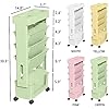 Amazon.com: yeavs 5-Tier Mobile Bookshelf, Rolling Bookcase Book ...