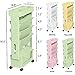 Amazon.com: yeavs 5-Tier Mobile Bookshelf, Rolling Bookcase Book ...