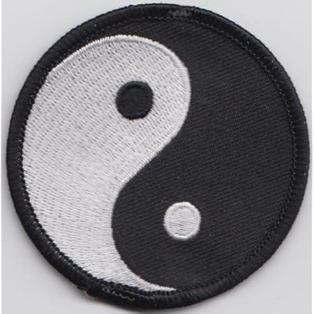 Yin Yang Embroidered Patch Badge : Amazon.co.uk: Home & Kitchen