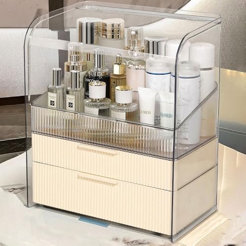 Amazon.com: Heaime Makeup Organizer for Vanity,Large Capacity Skincare ...