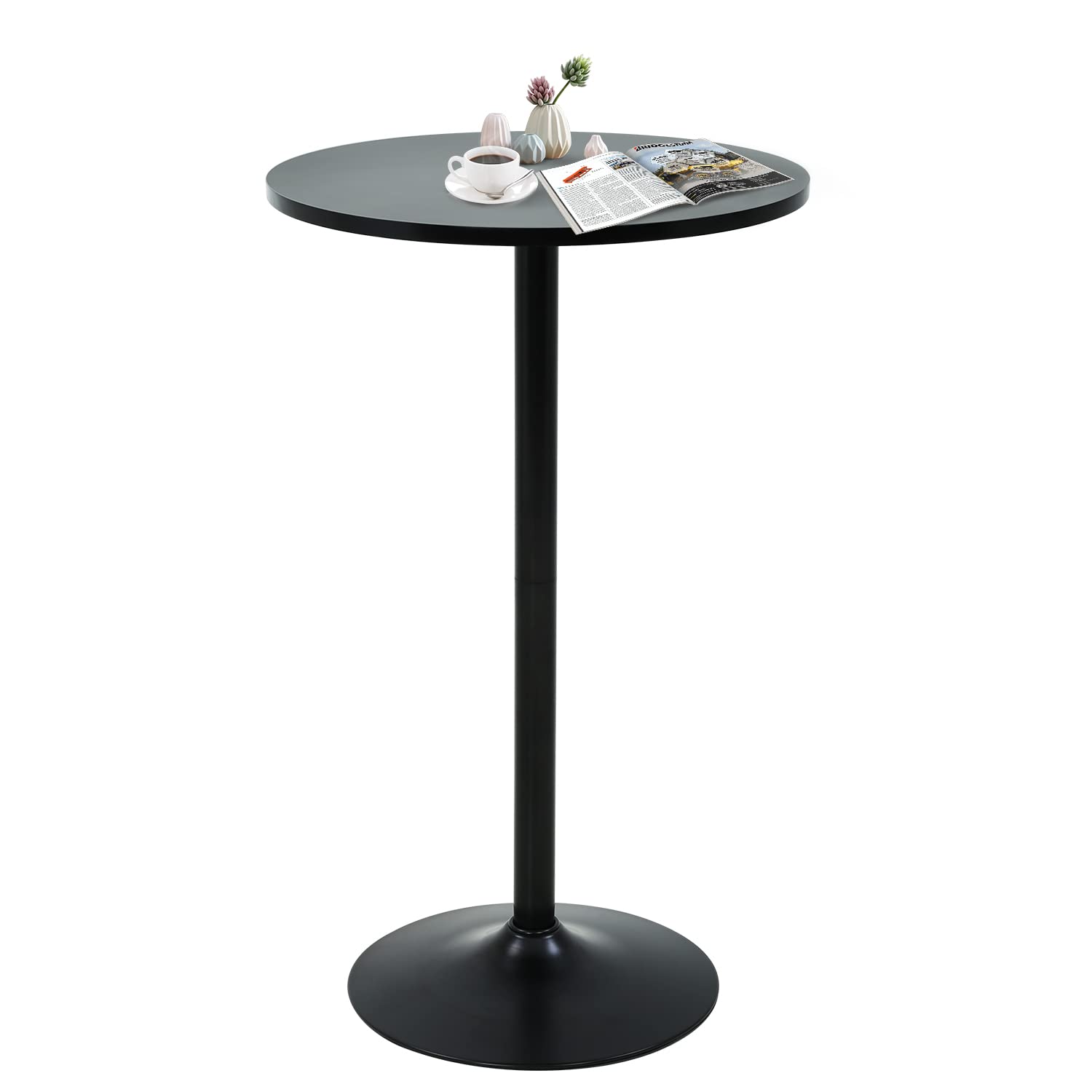 Amazon.com: NChanmar Bar Table Round Pub Table Cocktail Bistro High ...