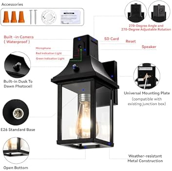 Porch Light With Security Camera Light Cameras Security Camera With