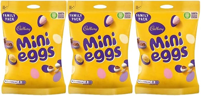 3 x 80g Mini Eggs Pouch Gift Bag For Sharing Chocolate Eggs : Amazon.co ...
