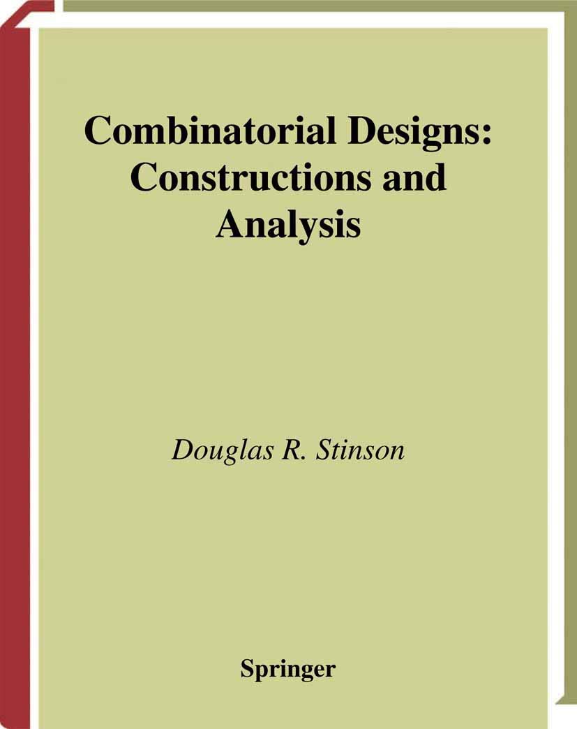 Amazon | Combinatorial Designs: Constructions and Analysis | Stinson ...