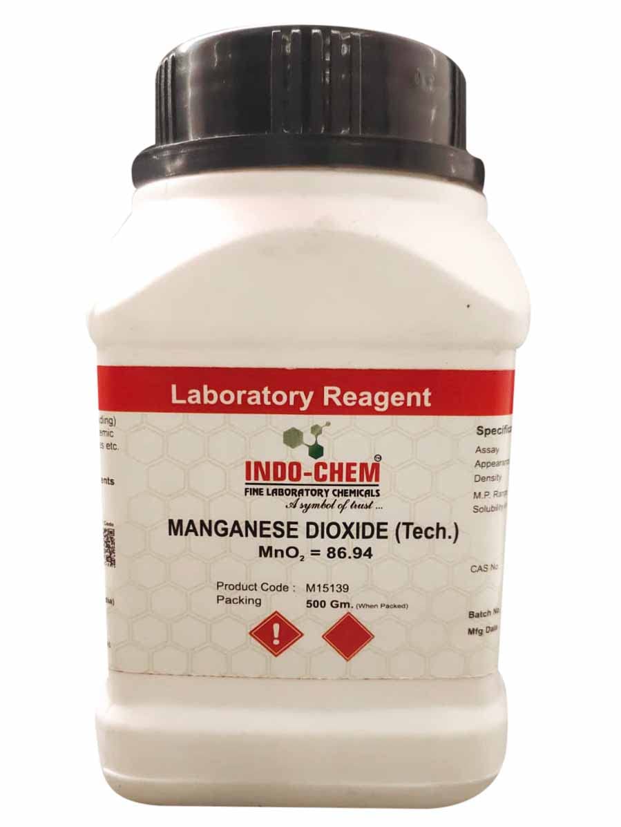 NEW CHEM INDO-CHEM MANGANESE DIOXIDE LABORATORY REAGENT 500GMS PACK OF ...