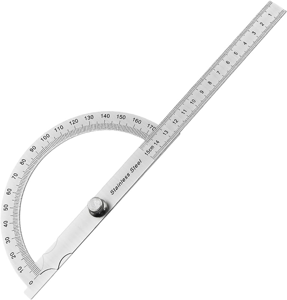 1 Pcs 180 Degree Adjustable Semi Circular Stainless Steel Angle Gauge ...