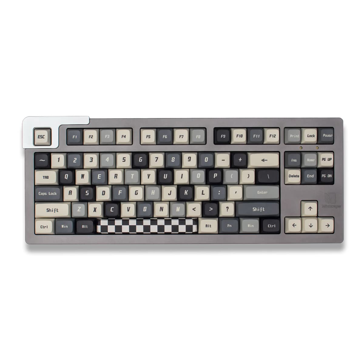 Buy Keycaps 135 Keys XDA Profile PBT DYE-SUB Black White Grey Lattice ...
