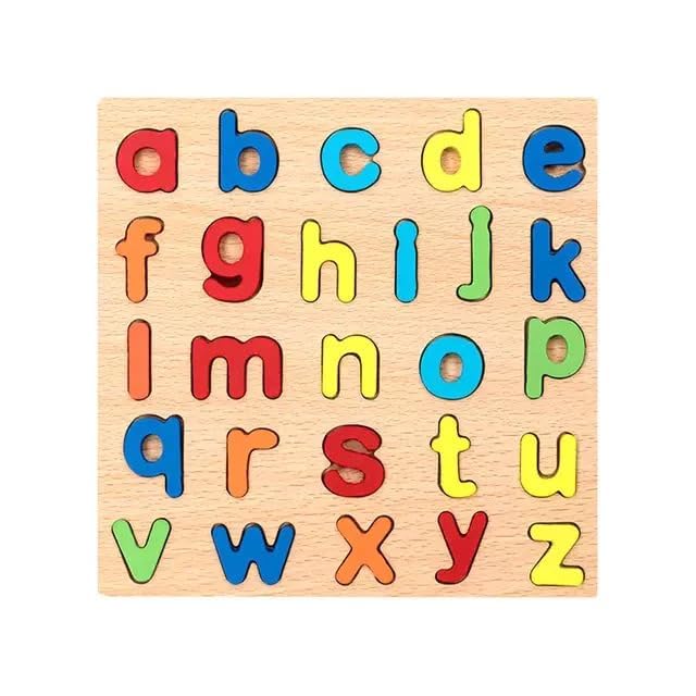 PopPlop Wooden Small Alphabets Letters Learning Educational Tray Toy ...