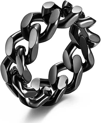 Amazon | [REPUGN] チェーンミニマルヒップホップパーソナライズリング、ステンレススチールメンズリング | リング 通販