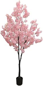 Amazon.com: 6FT Artificial Cherry Blossom Tree, Pink Fake Flower Tree ...