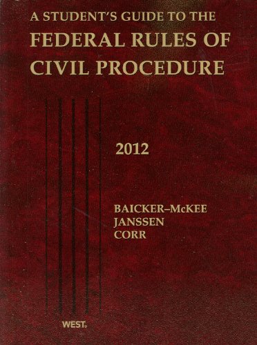 Amazon.com: A Student's Guide to the Federal Rules of Civil Procedure ...