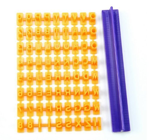 Buy EVANA Biscuit Cookie Alphabet Letter Numbers Stamp Embosser Mold ...