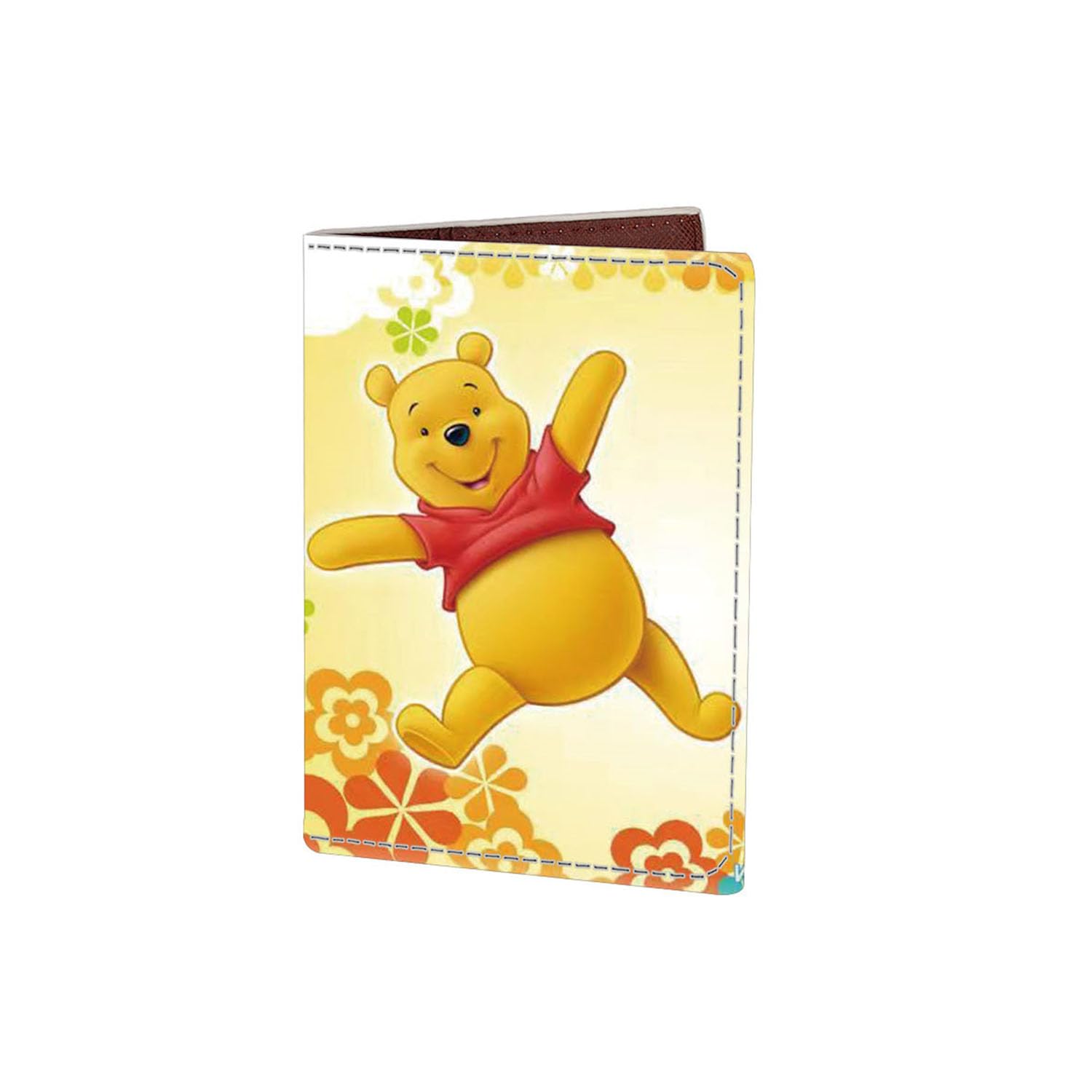 Amazon.com | CNEISEJK Cute Pooh Bear Leather Passport Holder Cover ...