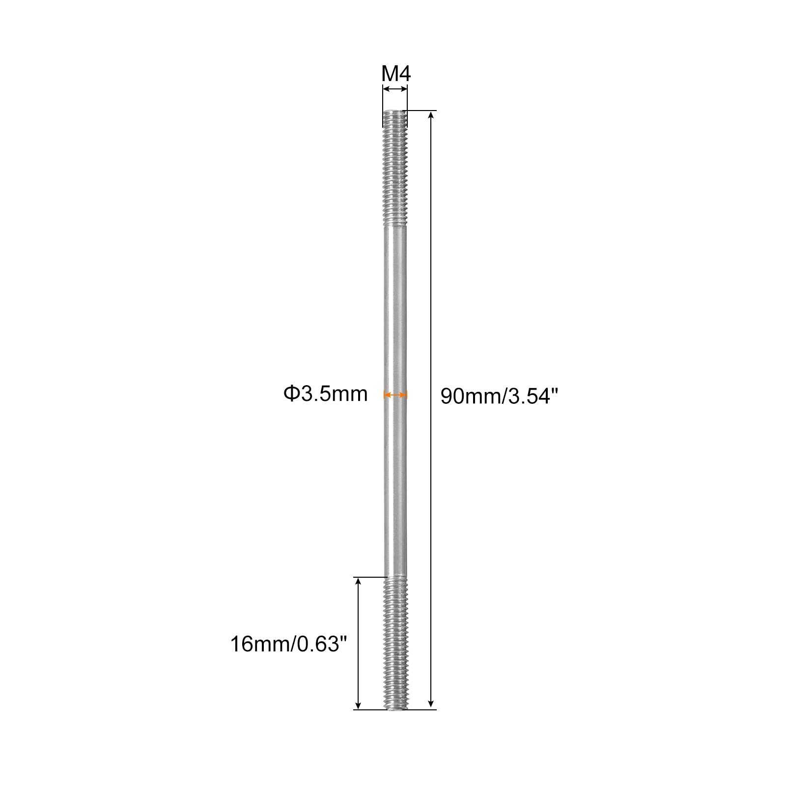 Snapklik.com : MECCANIXITY 304 Stainless Steel Push Rod Connector ...