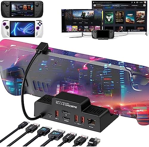 Dual Monitor Docking Station for Steam Deck & ROG Ally, Steam Deck Dock ...