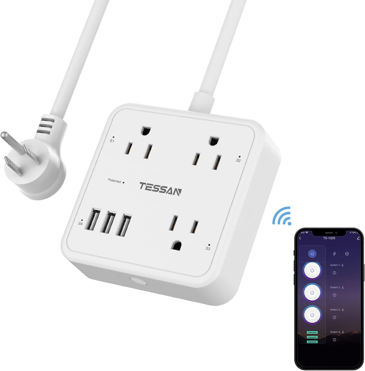 Amazon.com: APC Smart Plug Wi-Fi Power Strip with USB Ports, PH6U4X32 ...