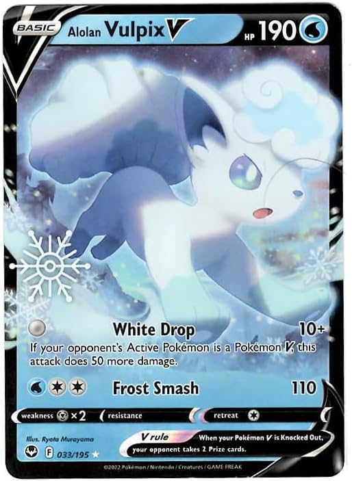 Amazon.com: Pokemon - Alolan Vulpix V 033/195 - Holiday Countdown 2023 ...