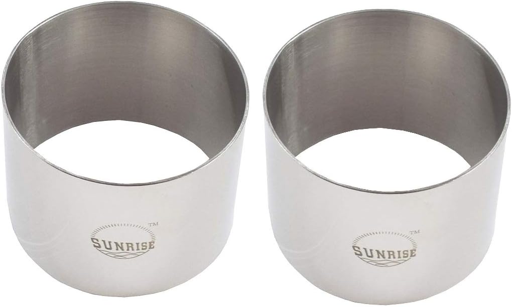 Amazon.com: (Pack of 2) Round Food Ring, Stainless Steel (2.75" D x 2 ...