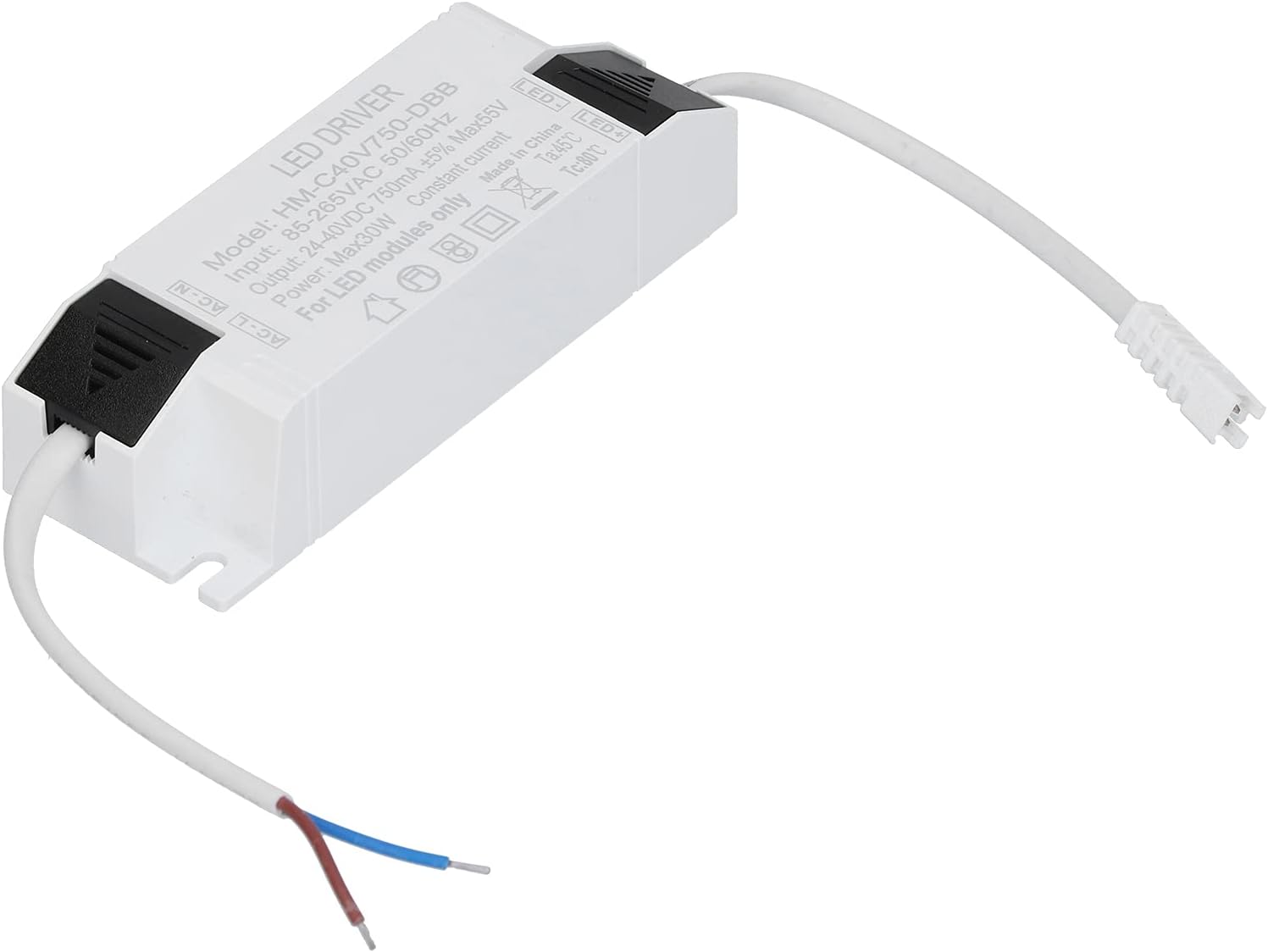 LED Driver 30W Constant Current 750mA Input AC85-265V Output 24-40VDC ...