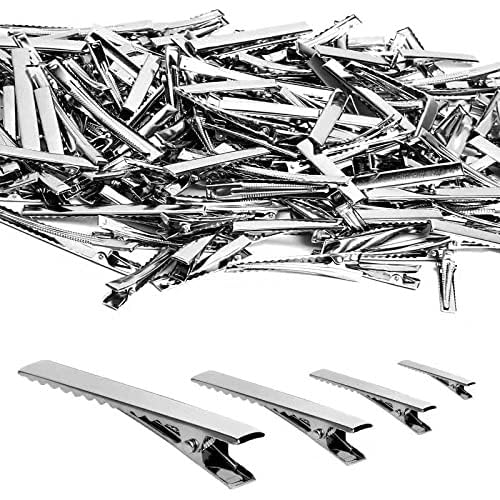 Ghelonadi Silver Metal Alligator Hair Clips, 7.5cm/6.5cm/5.5cm/4.5cm, 4 ...