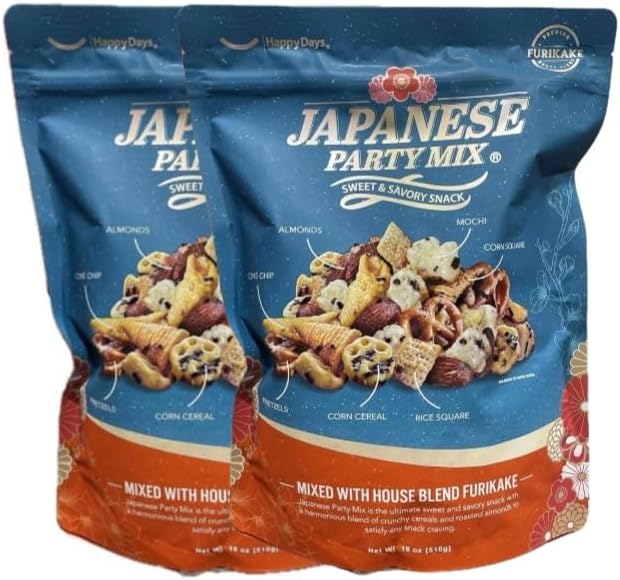 Amazon.com: Japanese Party Mix ~ 2x18 ounce ~ 360 Snack Happy Days ...