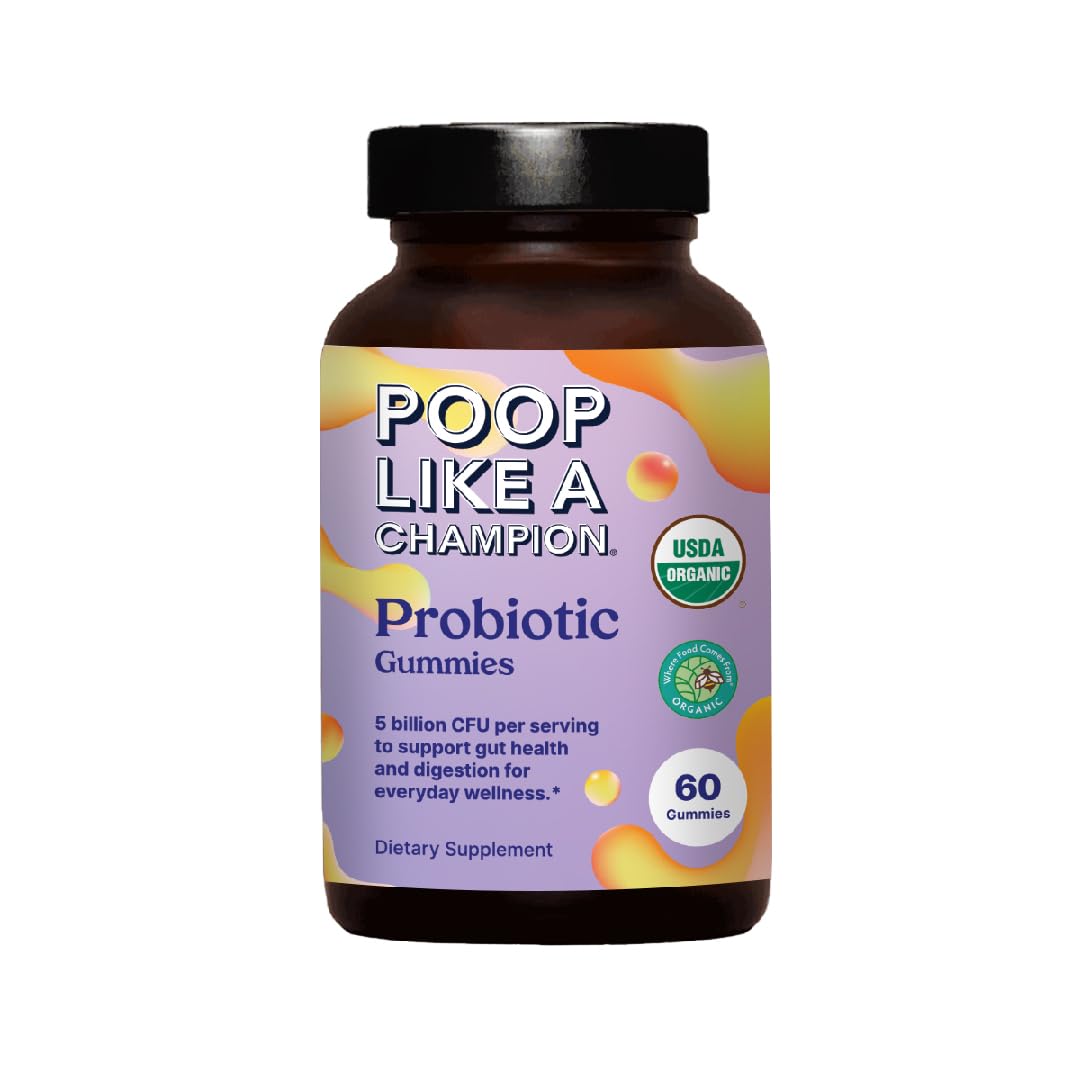 Amazon.com: Poop Like a Champion Probiotic Gummies for Adults – USDA ...