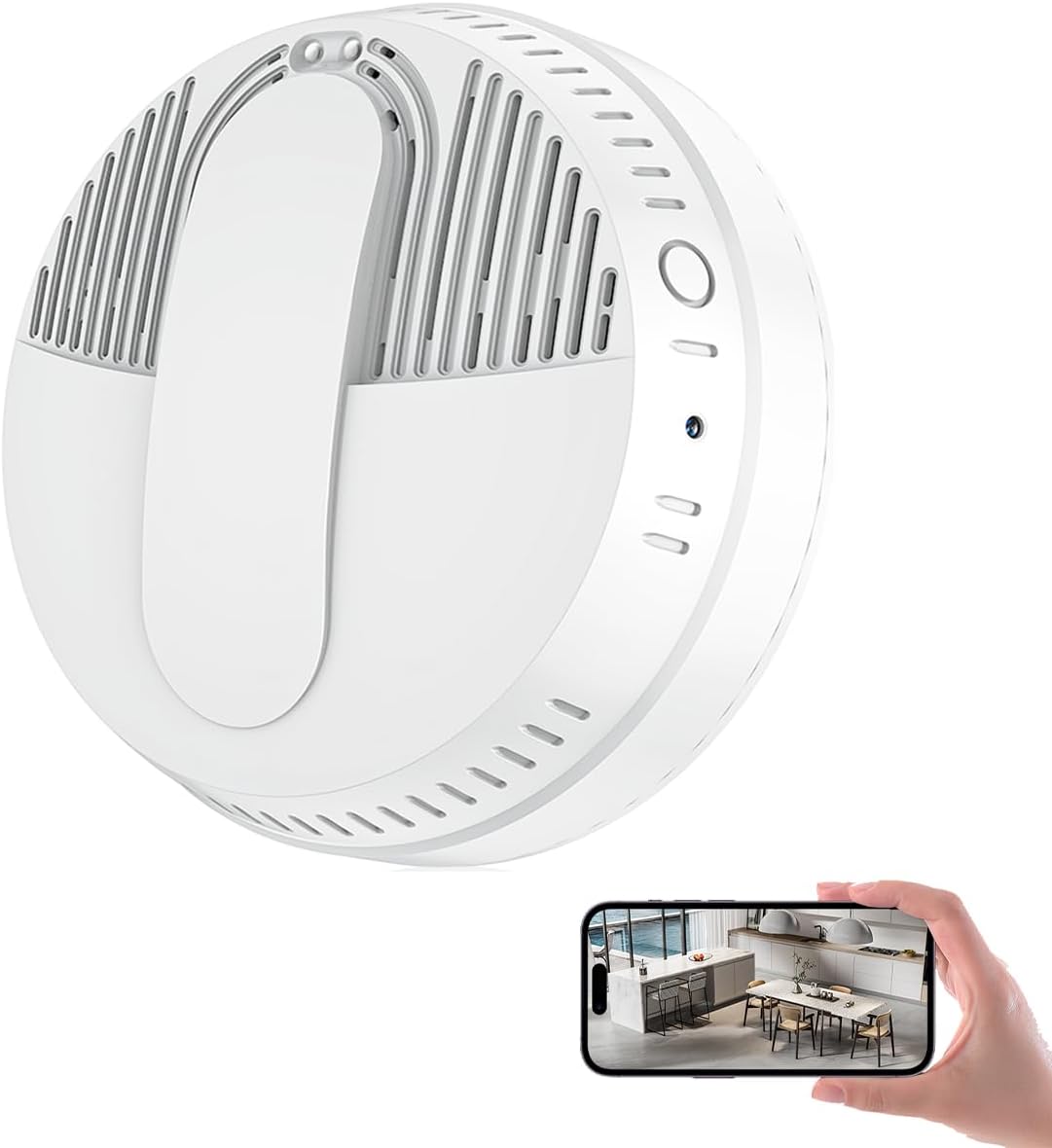 Amazon.com: LIZVIE Smoke Detector Cam, 10000mAh WiFi Camera Smoke ...