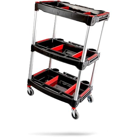 Amazon.com: Auto Detailing Tool Cart with Tool Hanging Board-Car ...