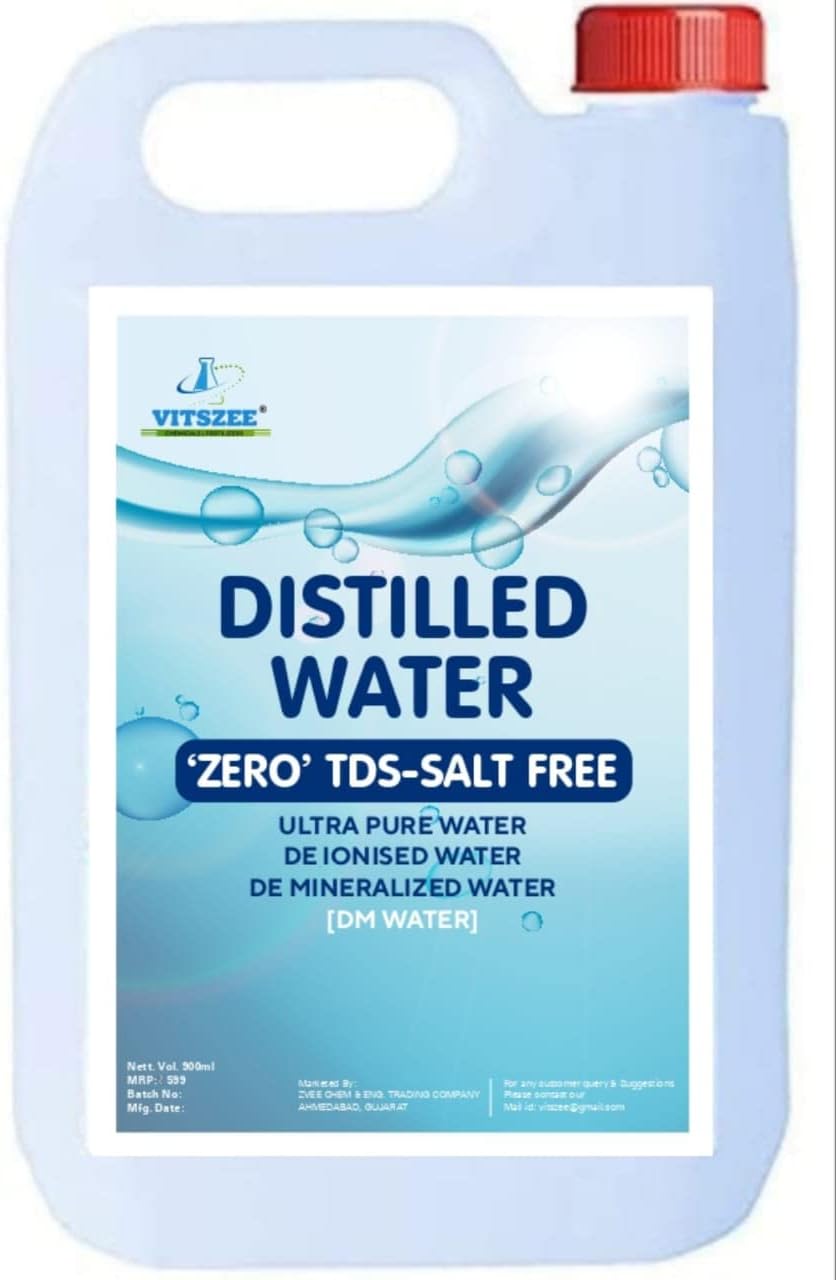 VITSZEE Zero TDS Pure Distilled Water 900ml | Pure Di-Ionized Distilled ...