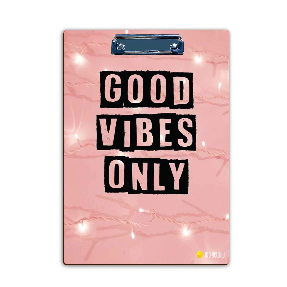 100yellow® Good Vibes Only Exam Exam Board,Clipboard Writing ...