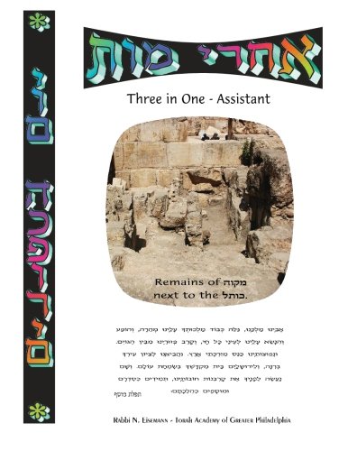 Sefer VaYikra Parshas Acharei Mos: Three in One: Eisemann Rabbi, N ...