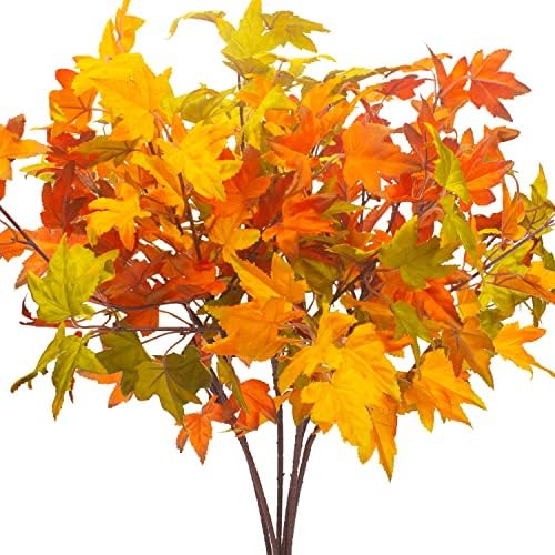 Amazon.com: NUBATO 6PCS Artificial Maple Leaves Branches, 31.5 inch ...