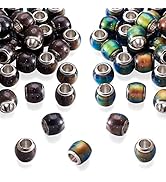Amazon.com: 50pcs Color Changing Mood Beads Crystal Glass Barrel ...