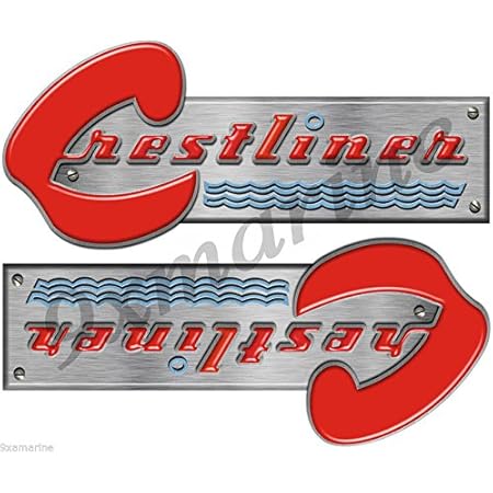 Amazon.com: Two Oval Crestliner Decals/Stickers - 10" x 3.25" Each ...